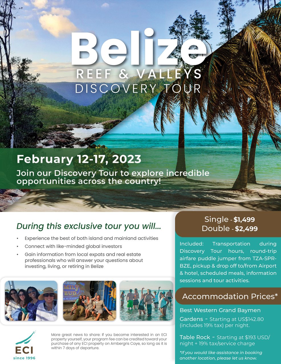 Belize Discovery Tour | Reef and Valleys | ECI Development